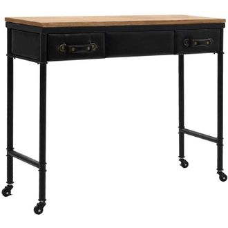 vidaXL Konsolentisch mdf und Tannenholz 100 x 33,5 x 80 cm Vidaxl