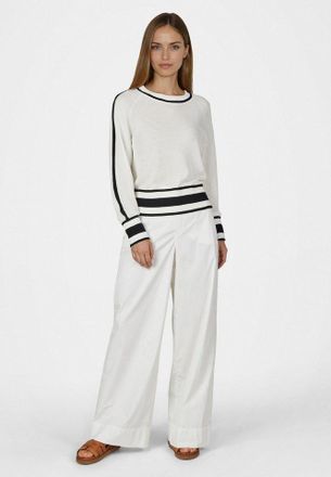 Marc Aurel Strickpullover mit Kontrast-Ringeln