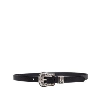 Golden Goose Washed Leather Belt - - Accessories - Damen - Schwarzk - 85 CM