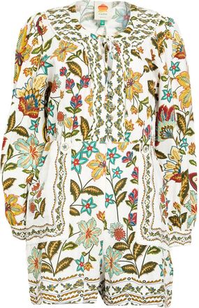 Farm Rio BOTANICALS OFF-WHITE ROMPER