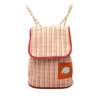 Herm&egrave;s unisex, Pre-owned, Orange, Taille: ONE Size Pre-owned Sac &agrave; dos en coton brod&eacute;