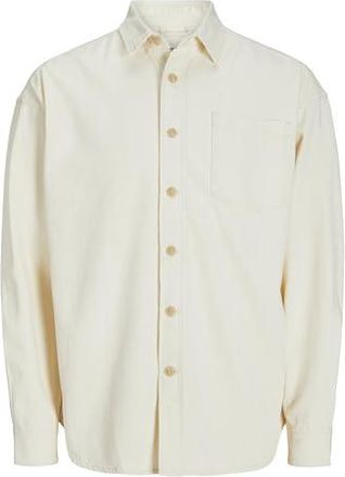 Jack & Jones Jorsantorini Ls Noos T-Shirt en Jean, Ecru, S