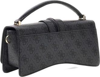 Guess Womens Top Handle Bag Coal Logo Polyurethane - Top-Handle-Bags