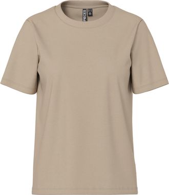 Pieces Damen Pcria Ss Solid Tee Noos Bc 17140802,Silver Mink,M
