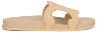 Celine Womens Slippers Triumph Beige Calfskin Sandal