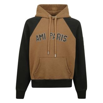 Ami Homme, Sweatshirts et sweats à capuche, Multicolore, Taille: XL Sweat à capuche en coton avec style bicolore