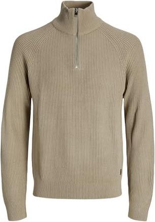 Jack & Jones Knit Half Zip Jjpannel Aw25 Pull en Tricot avec Demi-Fermeture &Eacute;clair, Vaisselle, XL Homme