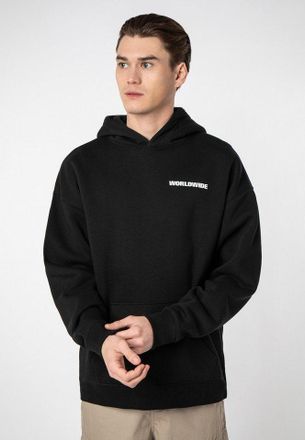 Sublevel Hoodie Herren Kapuzenpullover Worldwide Print Sweater, Kapuzensweatshirt mit K&auml;ngurutasche, mit Kapuze