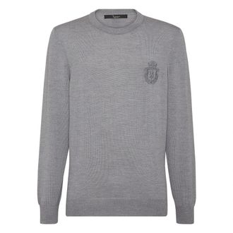Billionaire Boys Club Pullover Round Neck LS - - Knitwear - Herren - Grau - 3XL