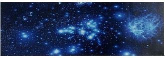 Hhg LED-Bild, Leinwandbild Wandbild Leuchtbild, Timer MVG-zertifiziert 120x40cm Sternenhimmel