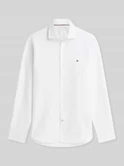Tommy Hilfiger Regular Fit Businesshemd mit abgerundetem Saum