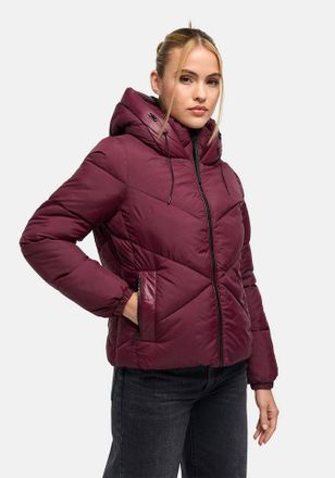 Marikoo Winterjacke Pinaa Warme Stepp-Winterjacke mit Kapuze f&uuml;r kalte Wintertage
