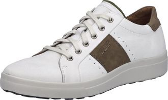 Josef Seibel Herren Low-Top Sneaker Maddox 04,Weite G (Normal),Wechselfu&szlig;bett,Strassenschuhe,Sportschuhe,Turnschuhe,Weiss-Taupe,43 EU
