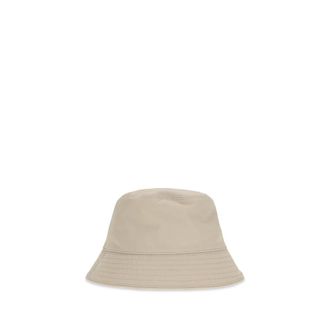 Moncler Mens Beige Cotton Bucket Hat