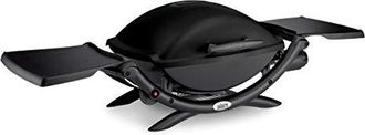 Weber Q2000 Gasgrill 55 x 39 cm mit klappbaren Seitentischen, Schwarz 53010049