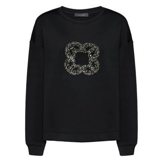 Elena Miro L&auml;ssiges Baumwoll T-Shirt - - Sweatshirts & Hoodies - Damen - Schwarzk - M