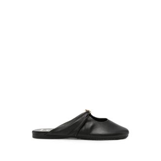 Loewe Femme, Chaussures, Noir, Taille: 36 EU Sandales mules &agrave; plaque logo