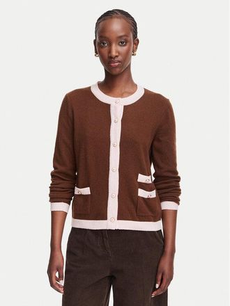 Luisa Spagnoli Strickjacke Cuoricino 100504 Braun Regular Fit