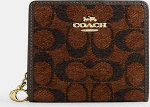Coach Portemonnaie Aus Signature-Chenille Mit Druckknopfverschluss