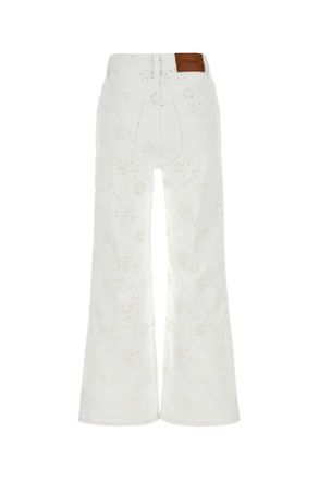 Chlo&eacute; Womens White Denim Jeans Exterior: Cotton