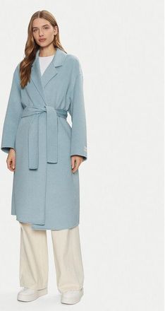 Calvin Klein Wollmantel K20K207813 Himmelblau Regular Fit