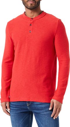 s.Oliver Herren Henley Langarmshirt RED, S