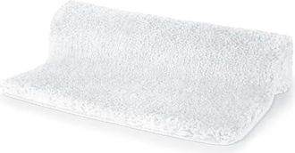 Spirella Badteppich Badematte Duschvorleger Mikrofaser Hochflor | flauschig | rutschhemmend | geeignet für Fußbodenheizung | 60x90 cm | Weiß