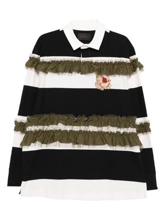 Simone Rocha chemise à volants - Noir