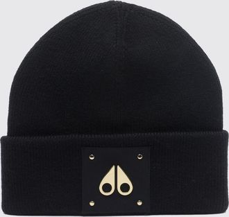 Moose Knuckles Bonnet en pure laine avec revers et patch logo appliqu&eacute;