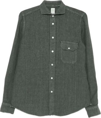 Finamore Homme, Chemises, Vert, Taille: XL Chemises