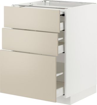 IKEA METOD / MAXIMERA Unterschr auszb Arbeitsfl/3 Schubl