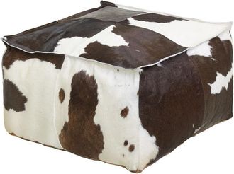Aubry Gaspard Aubry Gaspard - Pouf carré en peau de vache véritable