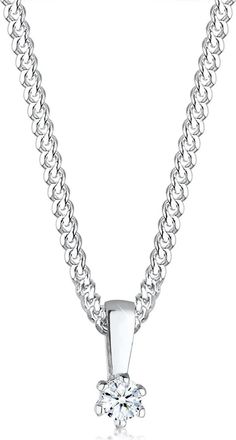 Elli Halskette - Halskette Kreis Diamant Geschenkidee 925 Sterling - Gr. unisize - in Weiß - für Damen