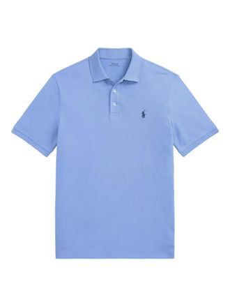 Polo Ralph Lauren polo &agrave; logo brod&eacute; - Bleu