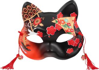 NUOBESTY Handbemalte Katzenmaske aus Leichtem Realistisch und Komfortabel für Halloween Maskenball Karneval Cosplay und Themenpartys Stilvolles Tier-Masquerade