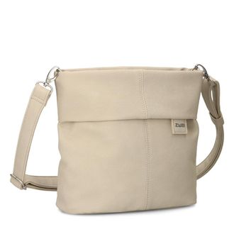 zwei Damen Handtasche Mademoiselle.M M8 Umhängetasche 3 Liter klassische Crossbody Bag aus weichem Kunstleder mit Kragen & Hauptfach mit Reißverschluss (nu