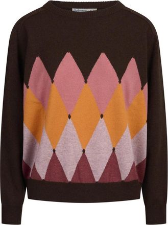 Ballantyne Rundhals-Kaschmirpullover - - Knitwear - Damen - Mehrfarbig - M