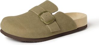 Amazon Essentials Herren Komfort Clogs Mit Schnallenverschluss, Bräunen, 45 EU