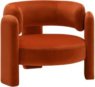 Sweeek Fauteuil tripode en velours orange