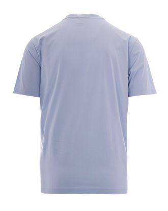 HUGO BOSS Mens T-Shirt Logo Grafico Open Blue Cotton T-Shirts And Polos