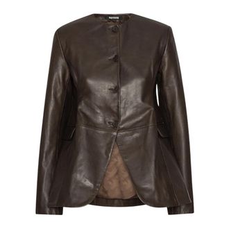 Rotate Rotate Birger Christensen, Femme, Vestes, Brun, Taille: 36 FR Leather Vestes