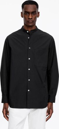 Arket Popeline-Shirt Mit Stehkragen -Schwarz