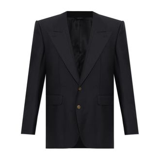 Dolce & Gabbana Wollblazer mit Einzelschlitz - - Jackets - Herren - Blau - S