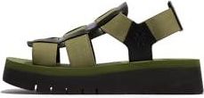 FLY London Femme SAMB245FLY Sandal, Black/Army Green/Army Green, 41 EU