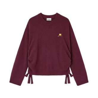 Ganni Femme, Pulls, Brun, Taille: 38/40 FR Pull en m&eacute;lange de laine