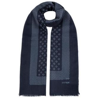 Stetson Echarpe en Laine Bearsbridge Homme - echarpe pour lhiver a franges automne-hiver Automne - taille unique bleu fonce