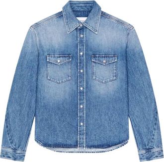 Givenchy chemise en jean &agrave; poche plaqu&eacute;e - Bleu