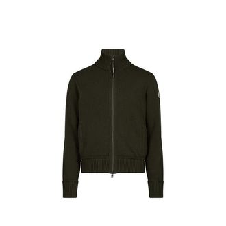 Moncler Cardigan tricot ample col montant en laine et cachemire
