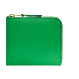 Comme Des Gar&ccedil;ons unisex, Accessoires, Vert, Taille: ONE Size Portefeuille en cuir vert avec fermeture &eacute;clair