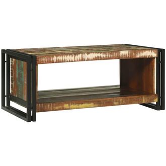 vidaXL Vidaxl - Table basse Marron 90 x 50 x 38 cm bois de r&eacute;cup&eacute;ration massif